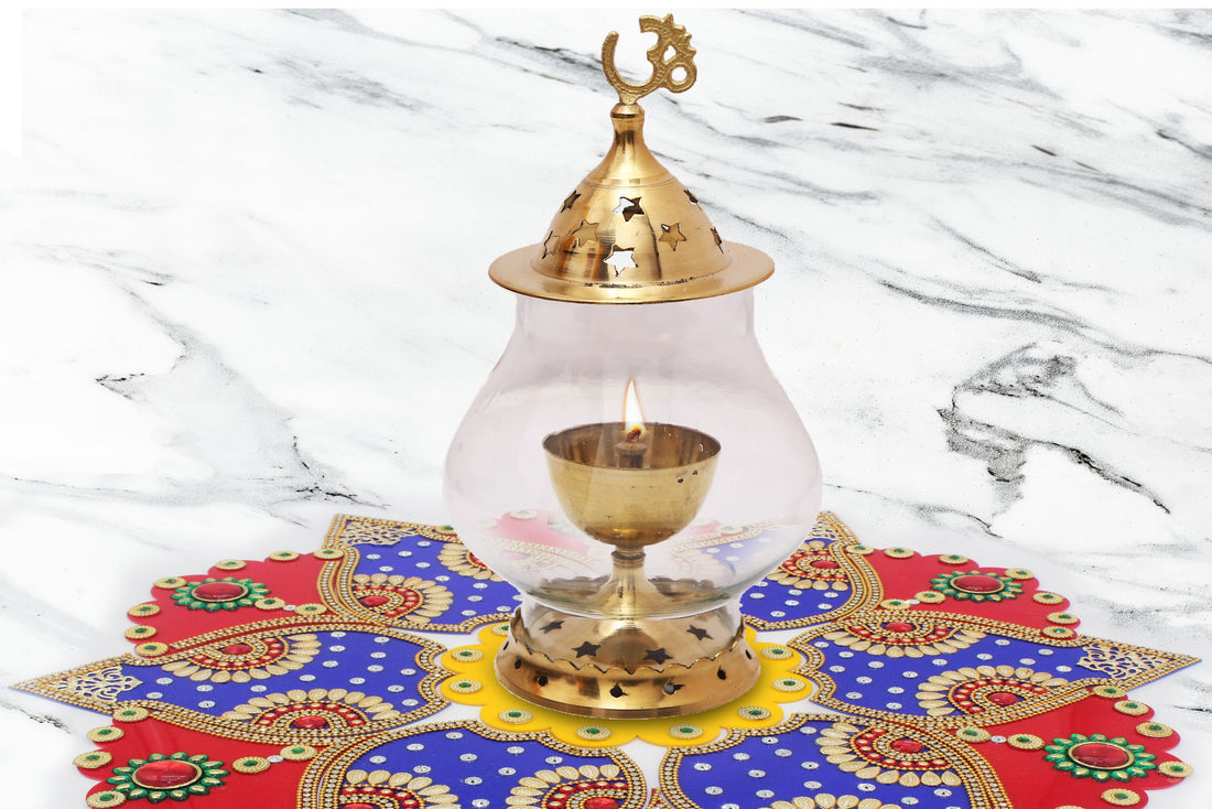 Buy Brass Akhand Diya for Pooja Navratri & Tulsi Plant | My Divine Sutra