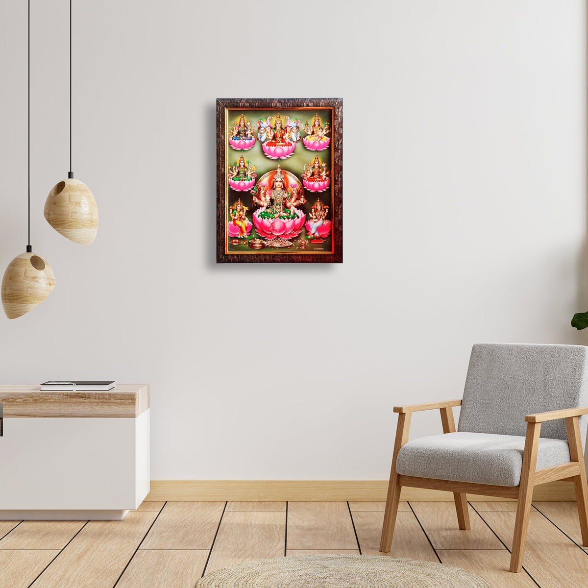 Laxmi Devi Ashta Lakshmi Ji Photo Frame for Temple / Home / Office – My ...